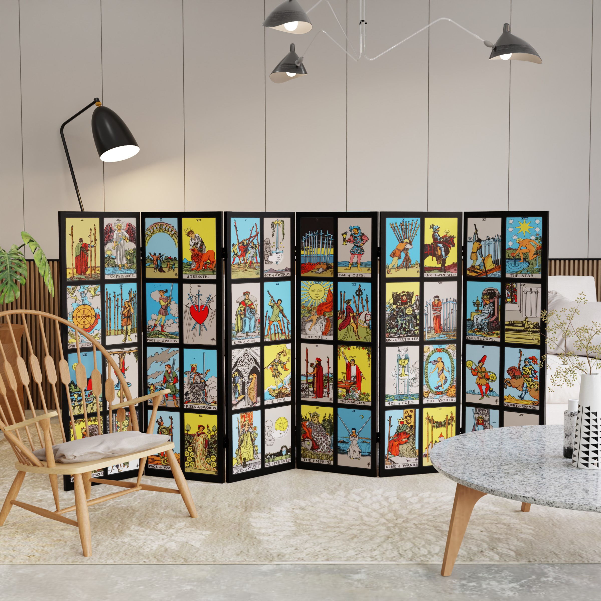 RoomDividers.com: 4 ft. Short Double Sided Rider-Waite Tarot Canvas ...